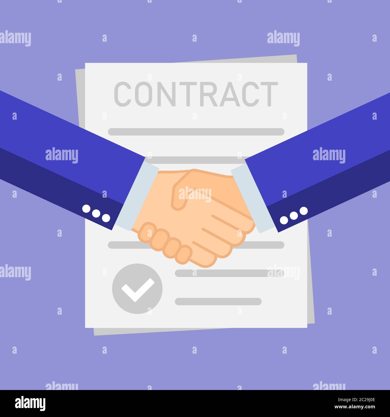 Business agreement handshake icon cartoon hi-res stock photography and ...