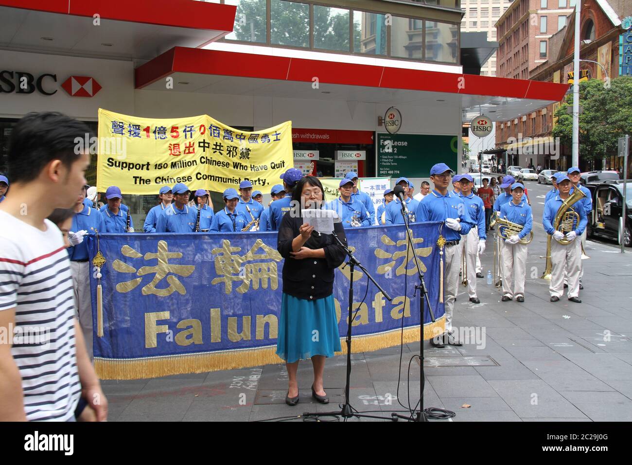 Falun Gong/Falun Dafa protest on George Street in Sydney’s Haymarket ...