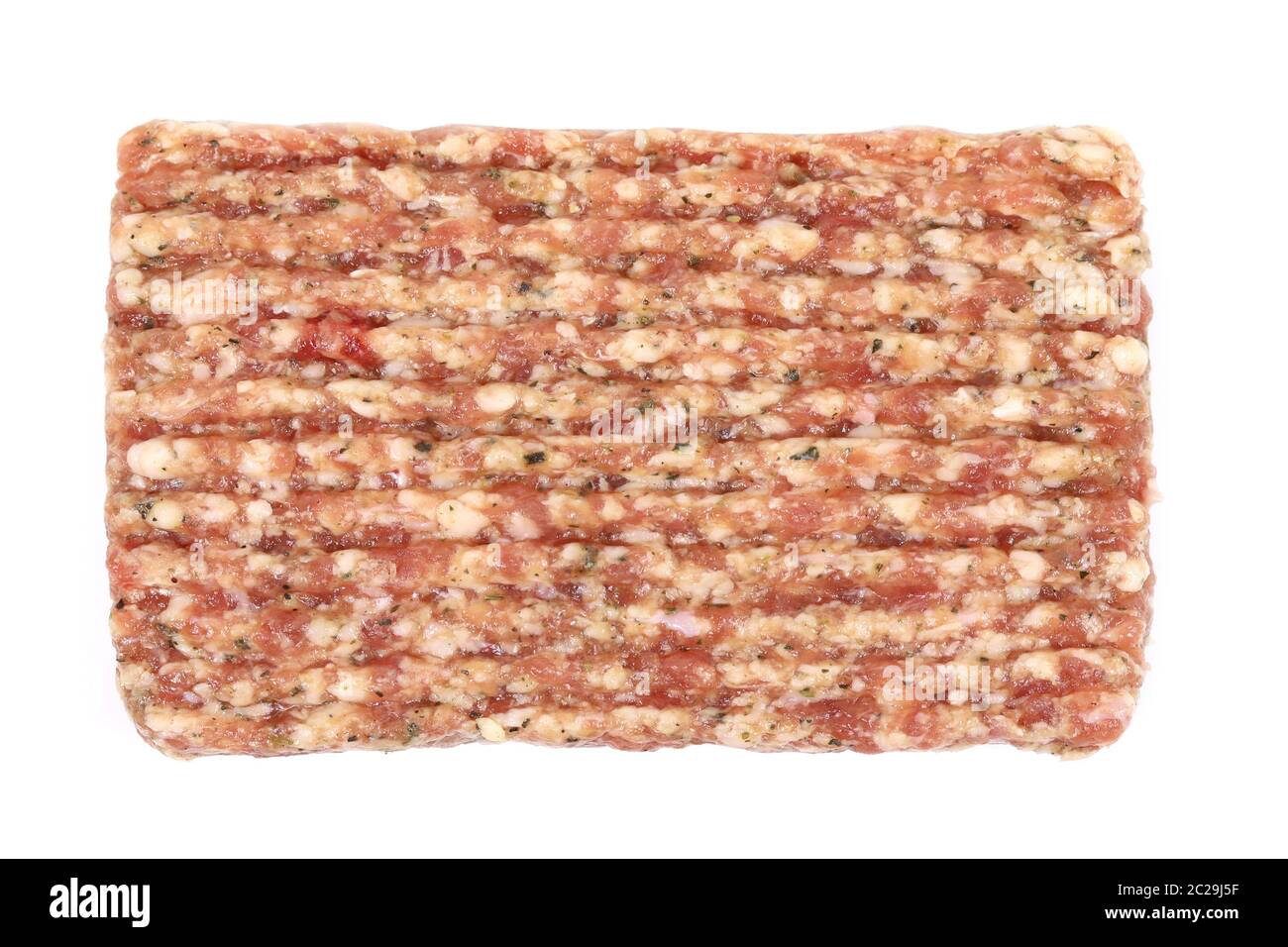 stuffing meat on a white background Stock Photo - Alamy