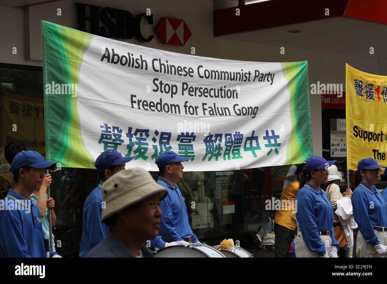 Falun Gong/Falun Dafa protest on George Street in Sydney’s Haymarket ...