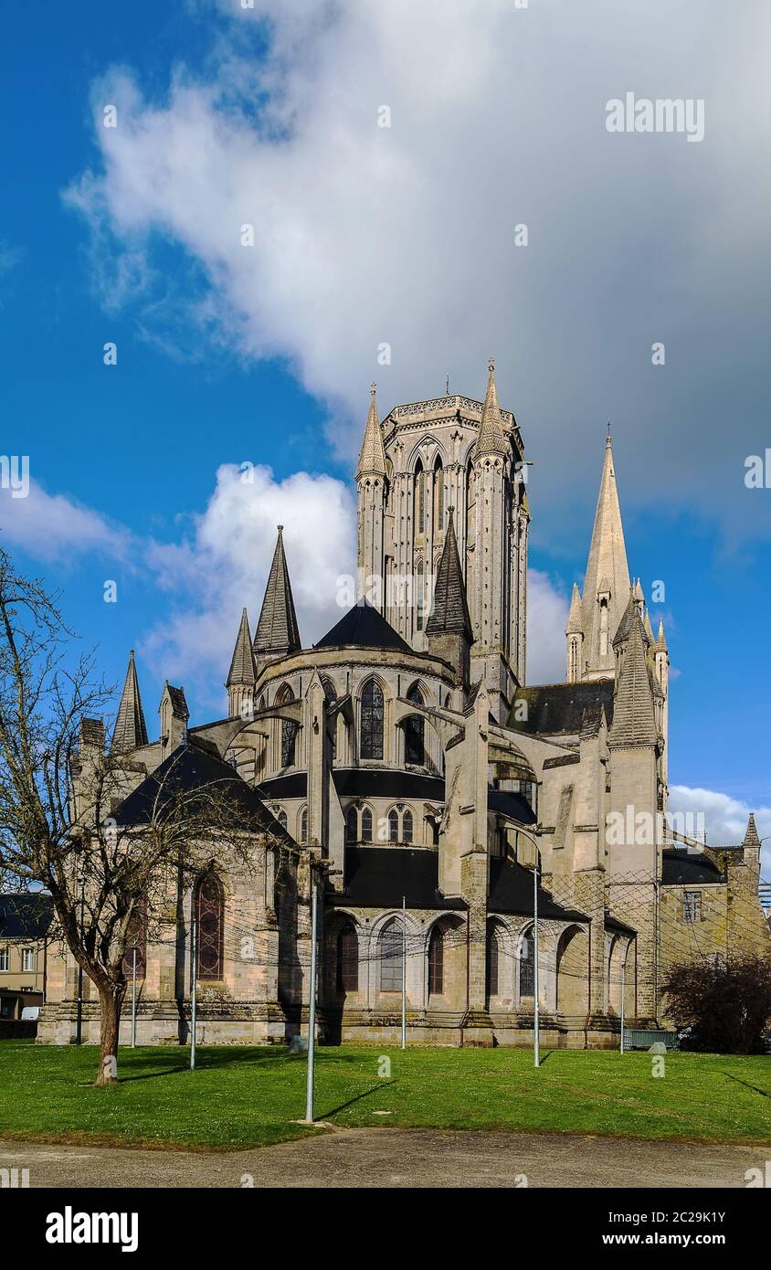 Coutances cathedral normandy france exterior hi-res stock photography ...