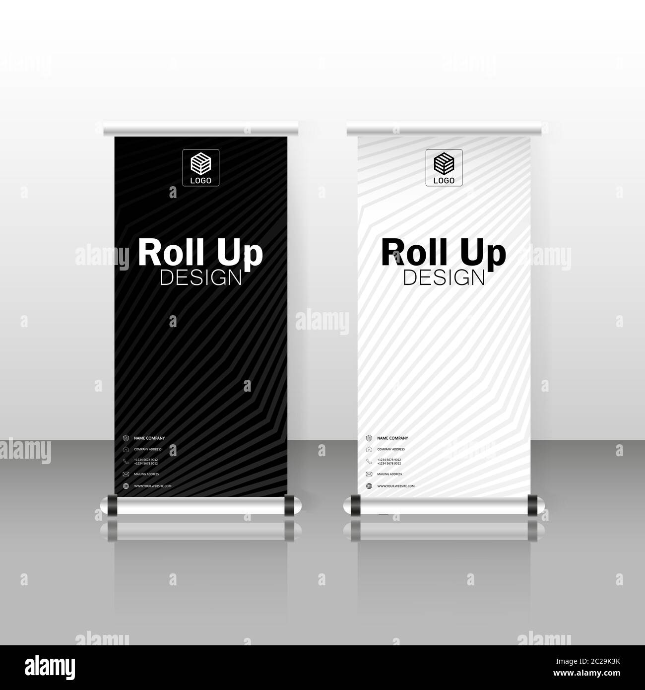 Roll up banner stand template. Abstract background for design, business, education ...