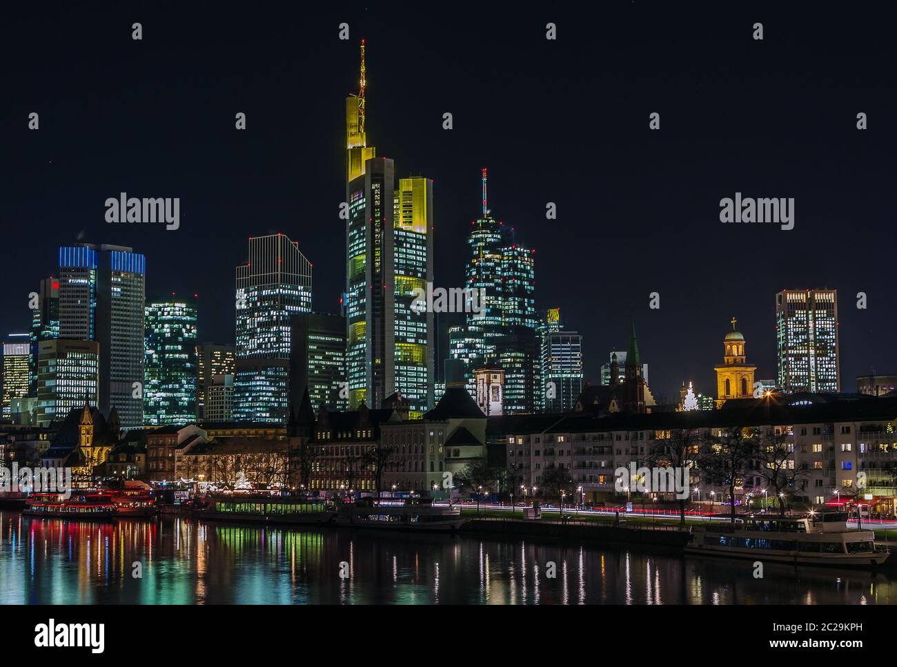 Frankfurt downtown night hi-res stock photography and images - Alamy