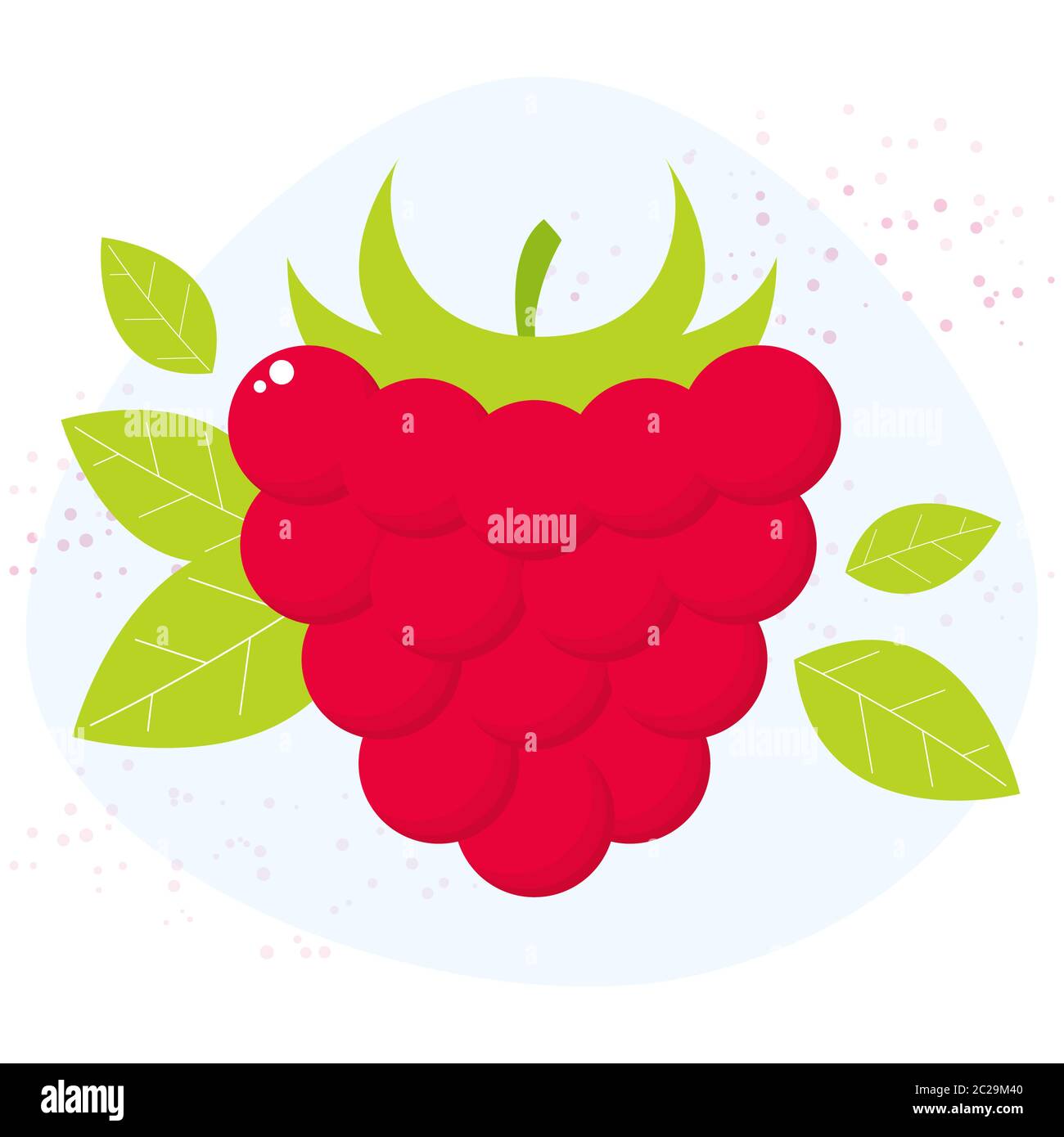 Vector raspberry icon. Flat cartoon berry illustration Stock Vector ...