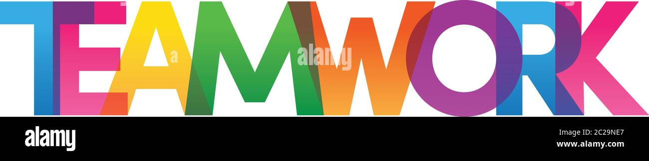 Colored rainbow text. Vector banner. Corporate concept. Gradient Text ...