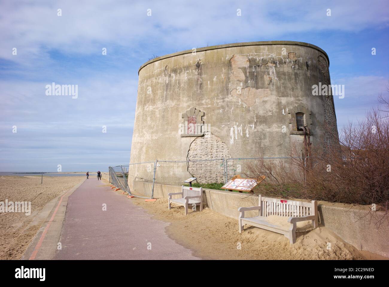 One of the Martello Towers erected during the Napoleonic Wars as a ...