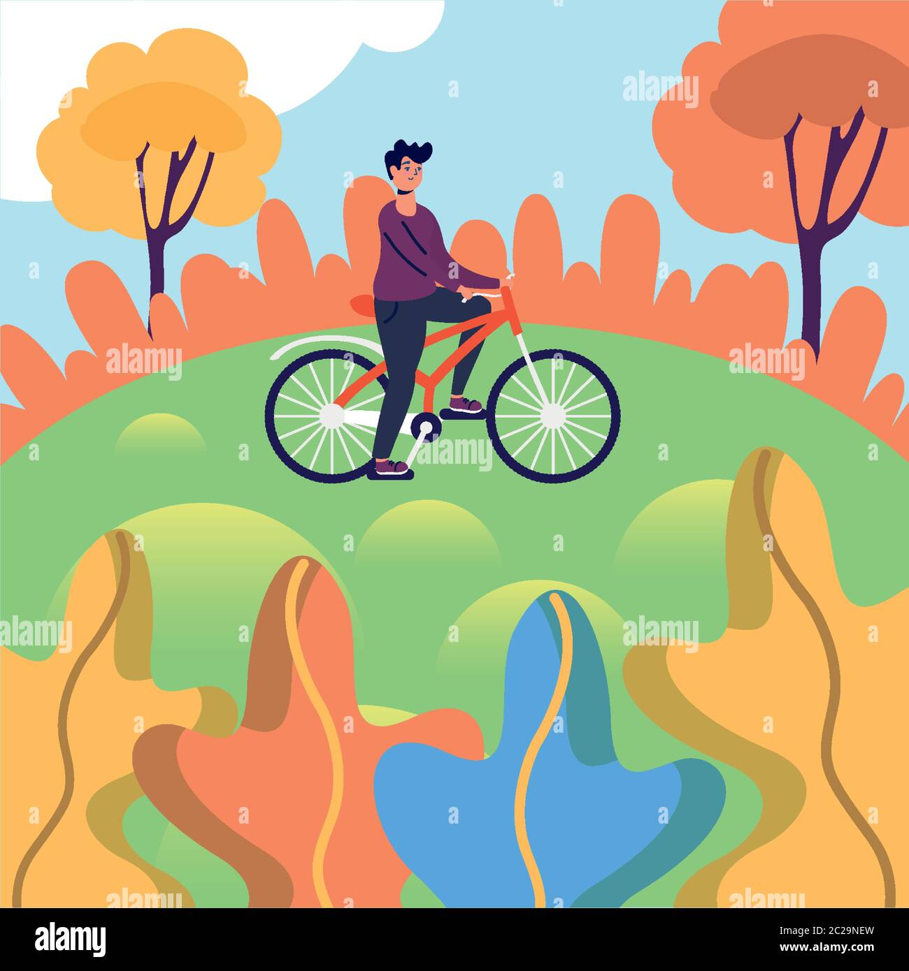 Trees shrubs transport Stock Vector Images - Alamy