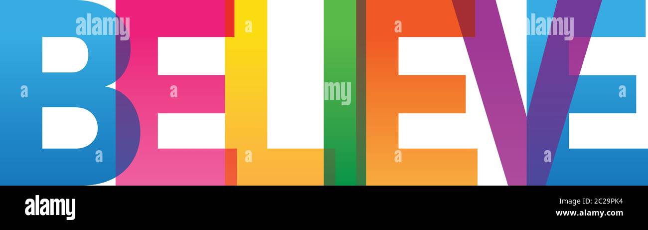 Colored rainbow text. Vector banner. Corporate concept. Gradient Text ...