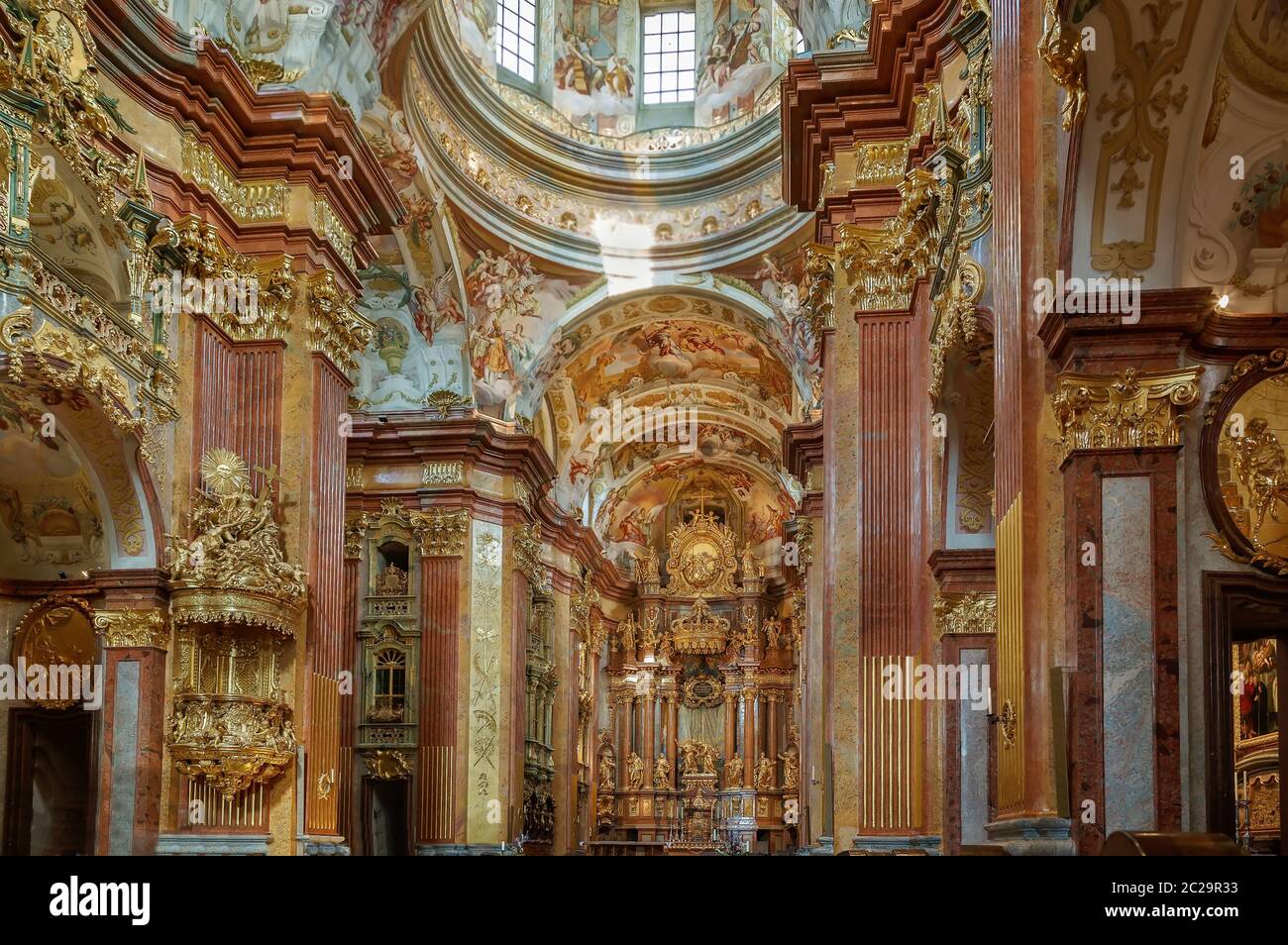 Melk abbey ceiling hi-res stock photography and images - Alamy