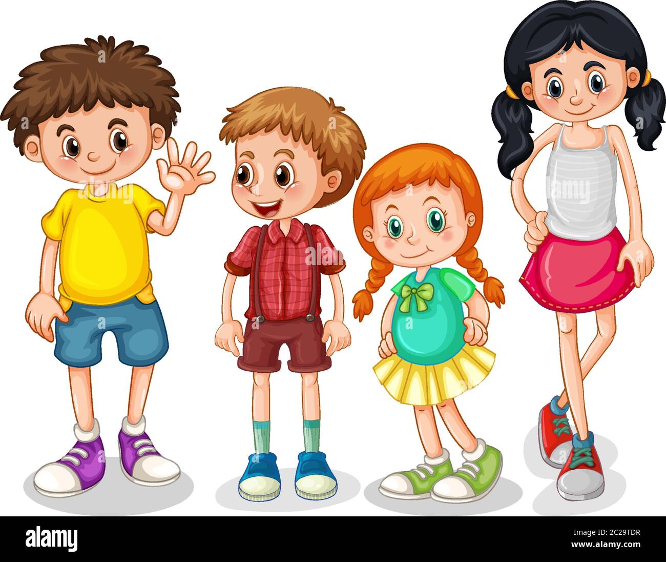Set of happy children illustration Stock Vector Image & Art - Alamy