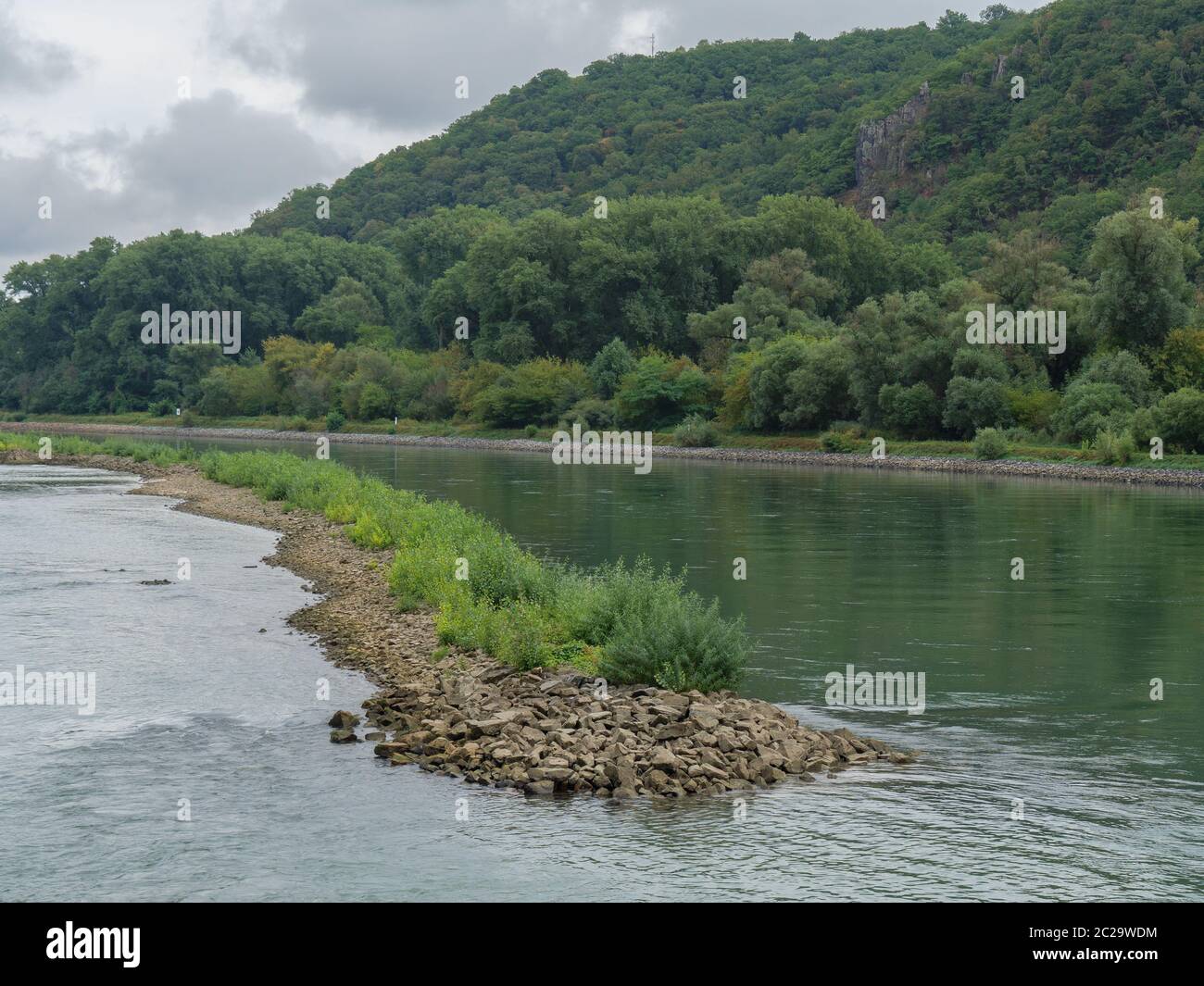 the river rhine near bingen in germany Stock Photo - Alamy