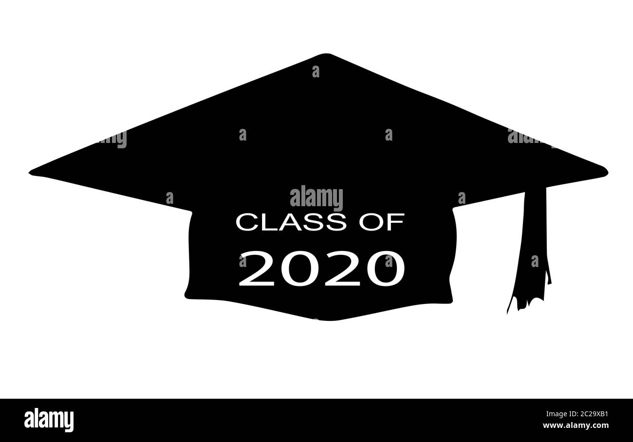 A cap with the legend Class of 2020 over a white background Stock Photo ...