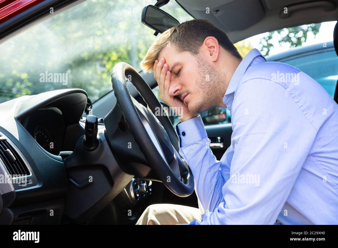 Driver leaning inside hi-res stock photography and images - Alamy