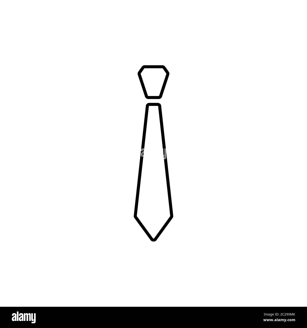 Isolated style tie line icon on a white background. Design vector ...