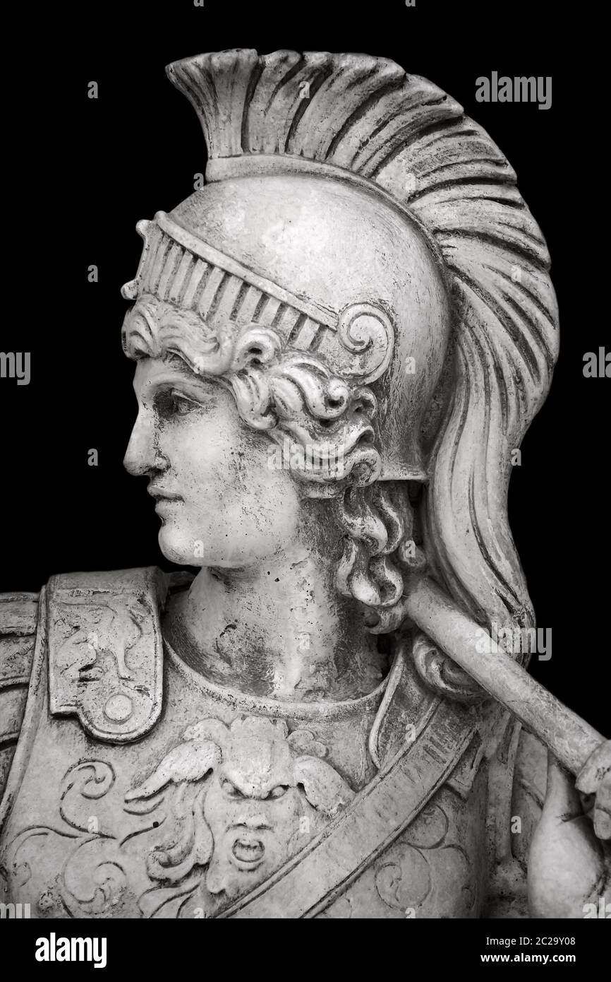 Sculptural portrait of an ancient hero Stock Photo - Alamy
