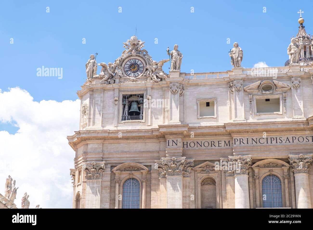 St basilica clock bell vatican hi-res stock photography and images - Alamy