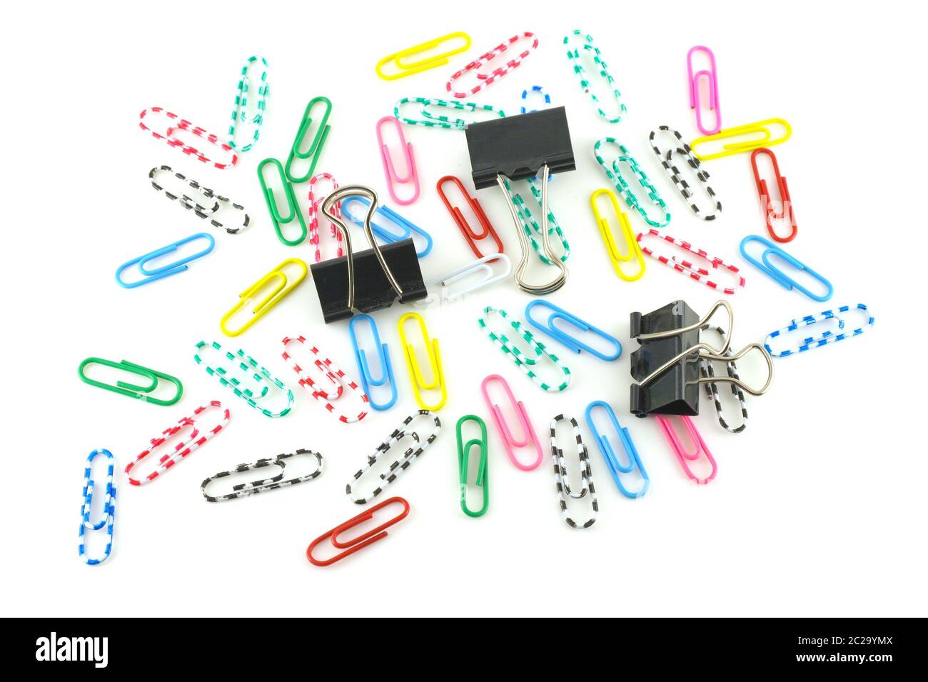 Color clips for paper over white Stock Photo - Alamy