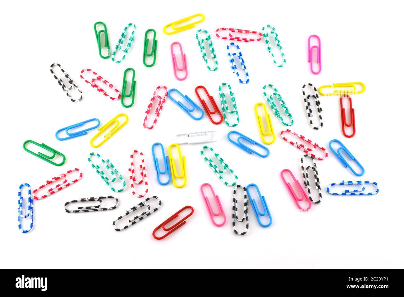 Color clips for paper over white Stock Photo - Alamy