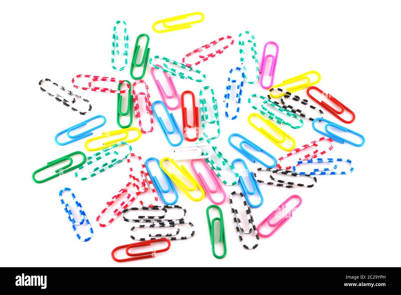 Color clips for paper over white Stock Photo - Alamy