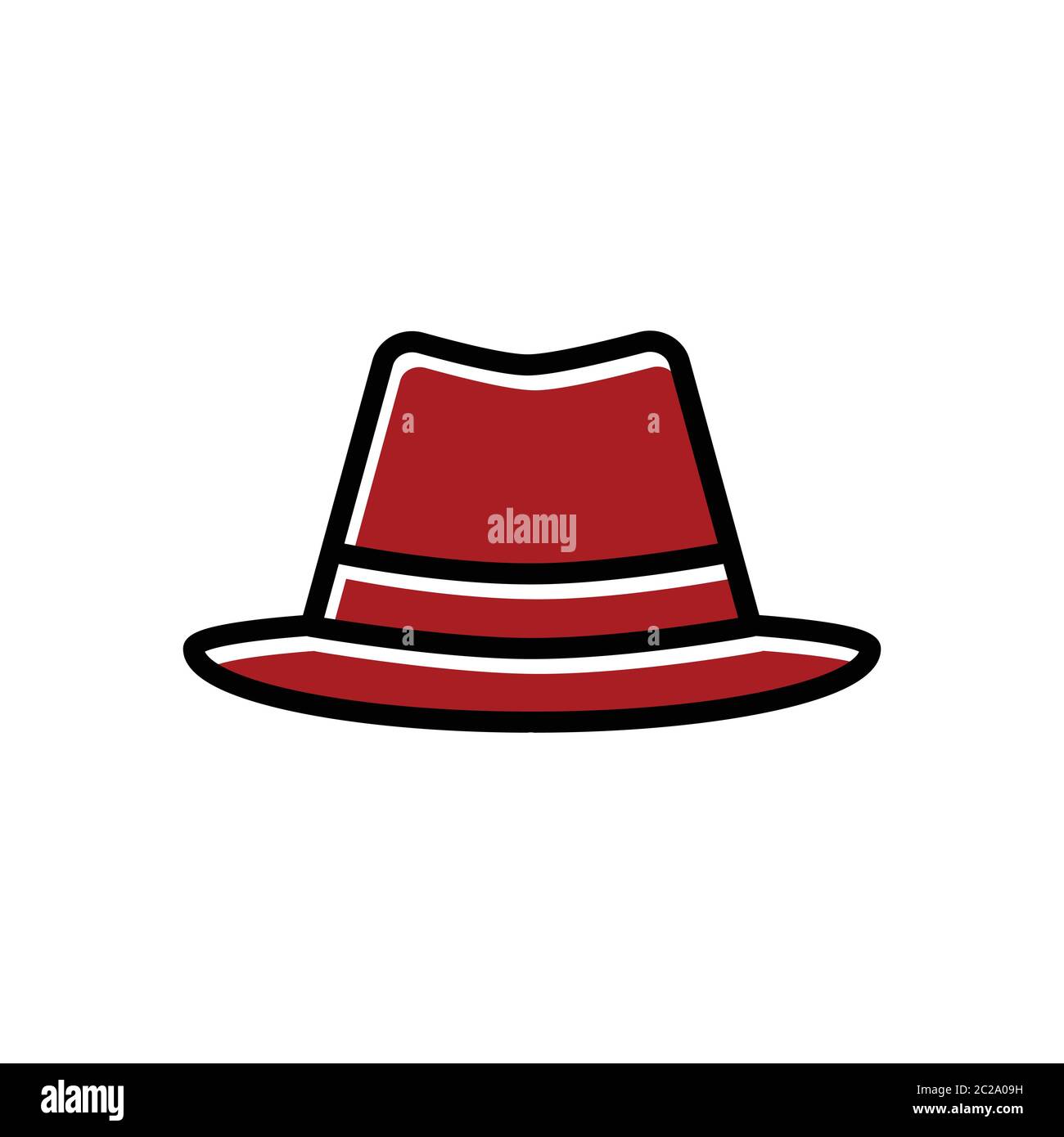 Happy Fathers Day symbol. hat flat icon. Design template vector Stock ...