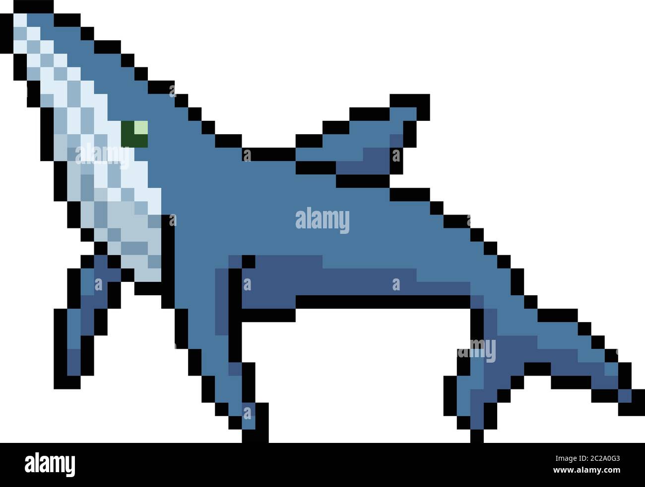 Pixel whale Cut Out Stock Images & Pictures - Alamy