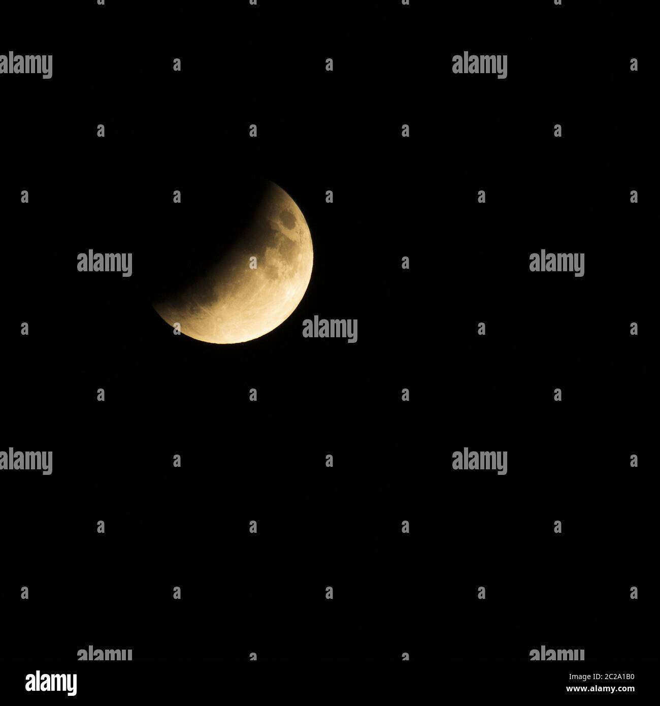 Partial lunar eclipse Stock Photo - Alamy
