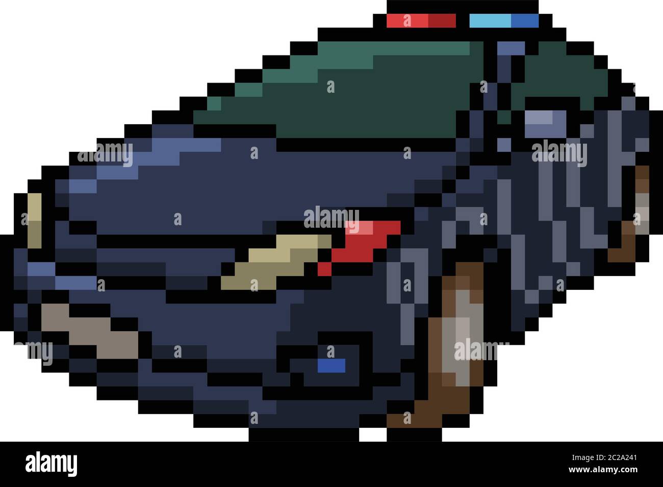 Police car pixel Stock Vector Images - Alamy