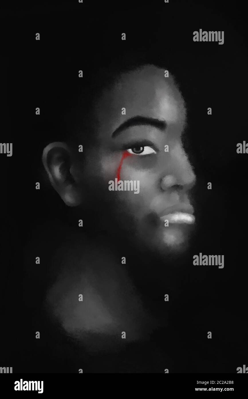 black lives matter banner poster campaign. painting of black people ...