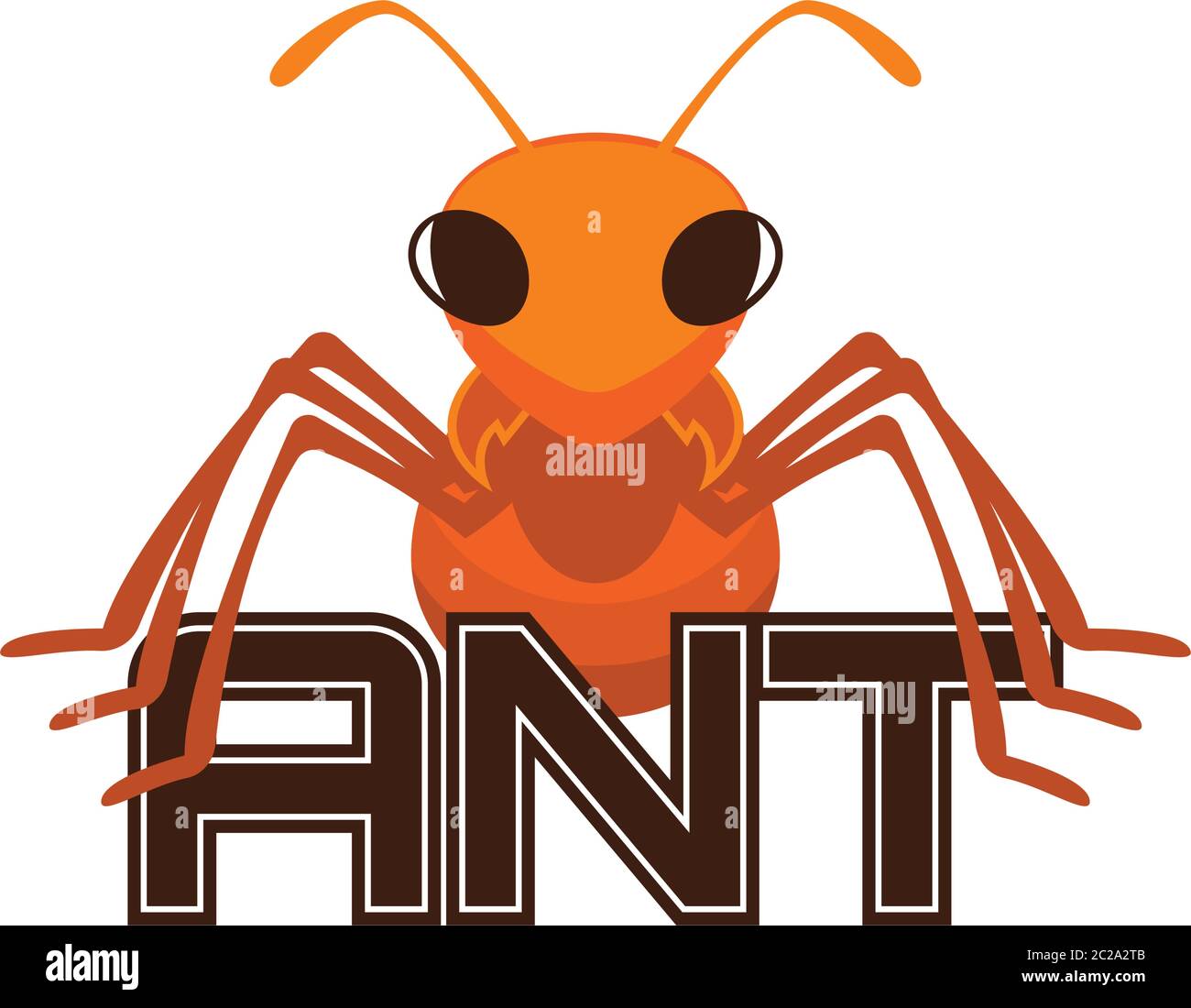ants logo isolated on white background, vector illustration Stock ...