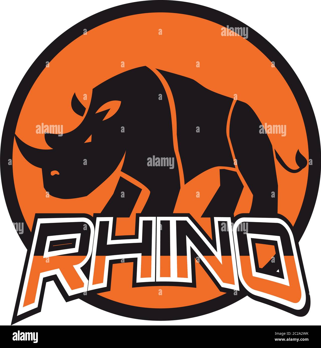 rhino icon isolated on white background, vector illustration Stock ...