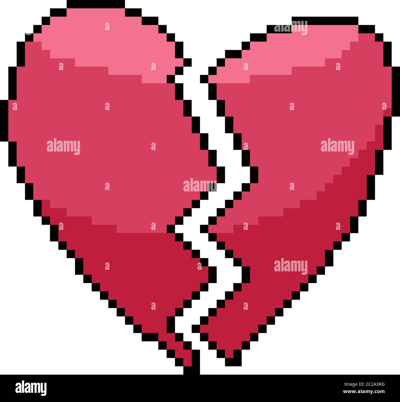 Red pixel heart Stock Vector Images - Alamy