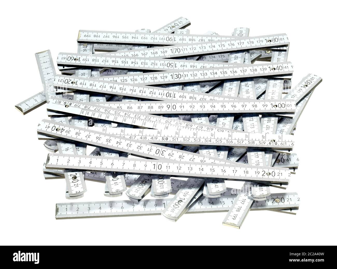 Folding meter stick Cut Out Stock Images & Pictures - Alamy