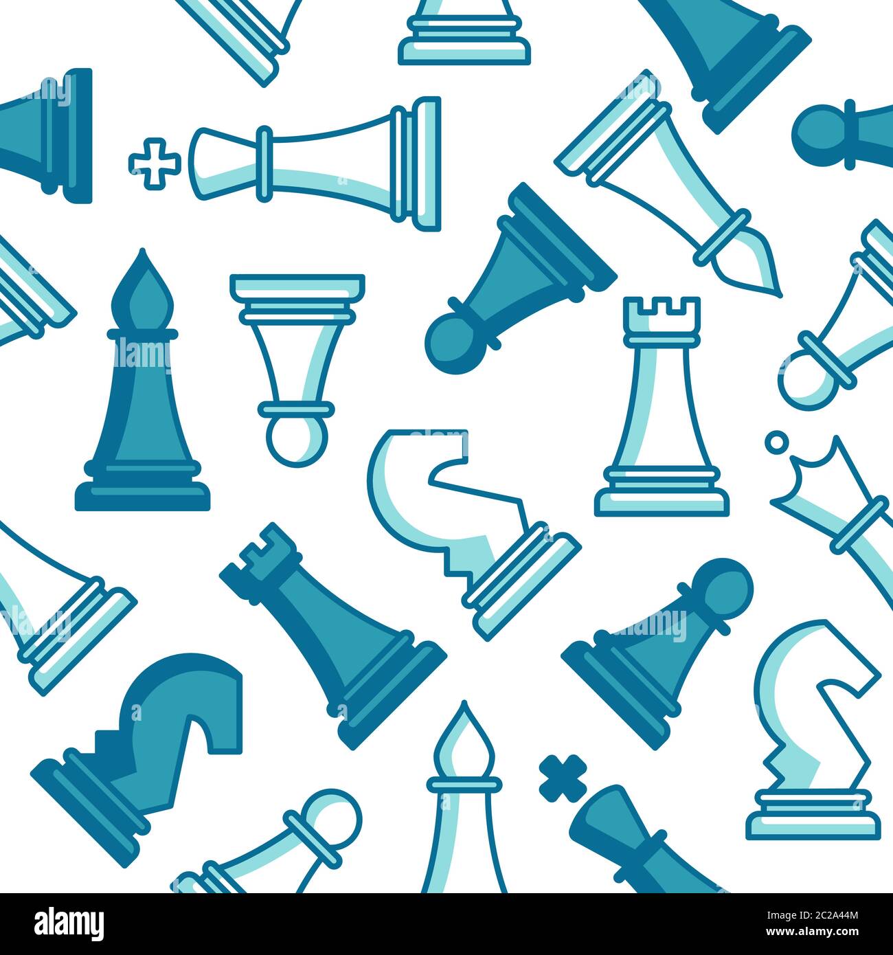 Chess seamless pattern. Texture with line chess pieces Stock Vector ...