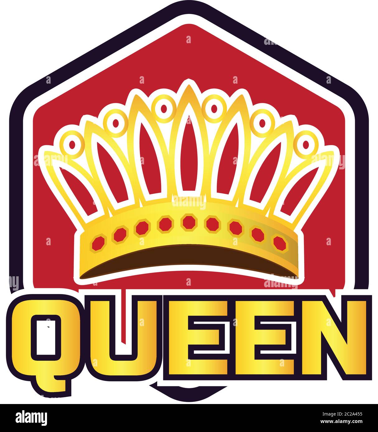 queen crown logo, vector illustration Stock Vector Image & Art - Alamy