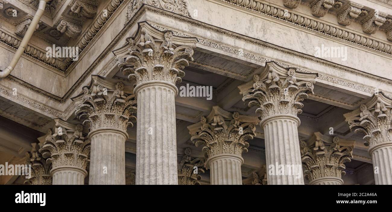 Vintage Old Justice Courthouse Column Stock Photo - Alamy
