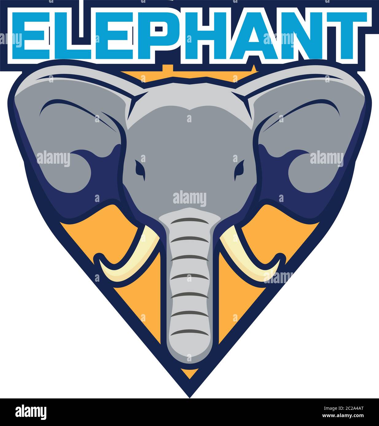 elephant logo isolated on white background, vector illustration Stock ...