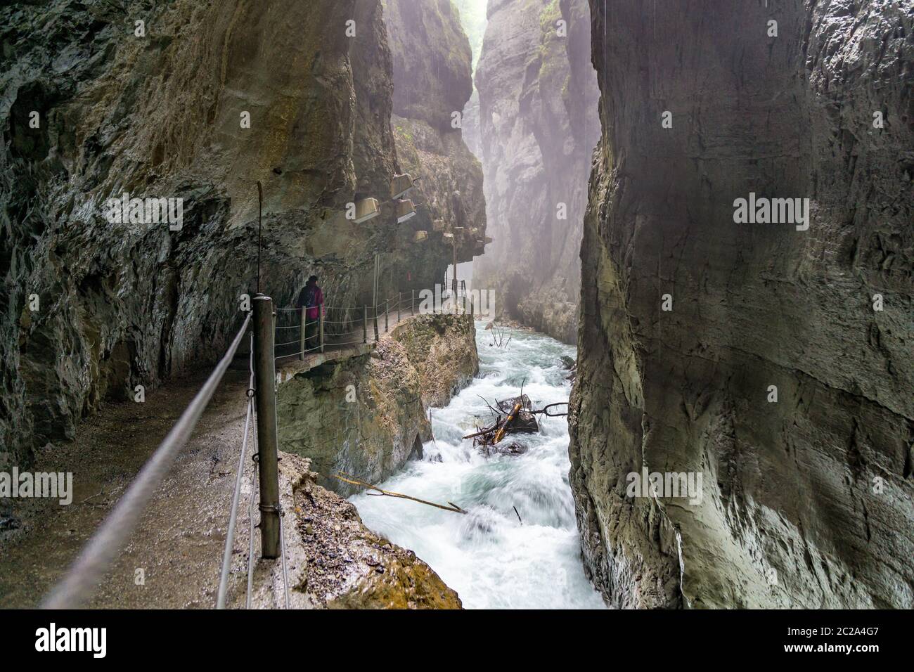 The Partnachklamm near Garmisch-Partenkirchen Stock Photo - Alamy