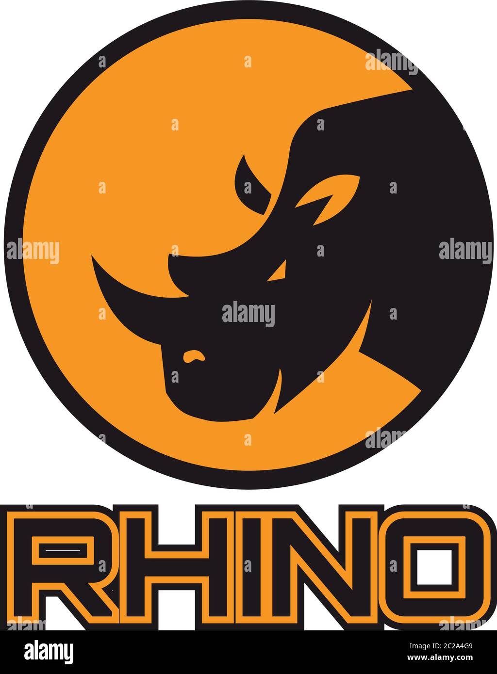 rhino icon isolated on white background, vector illustration Stock ...