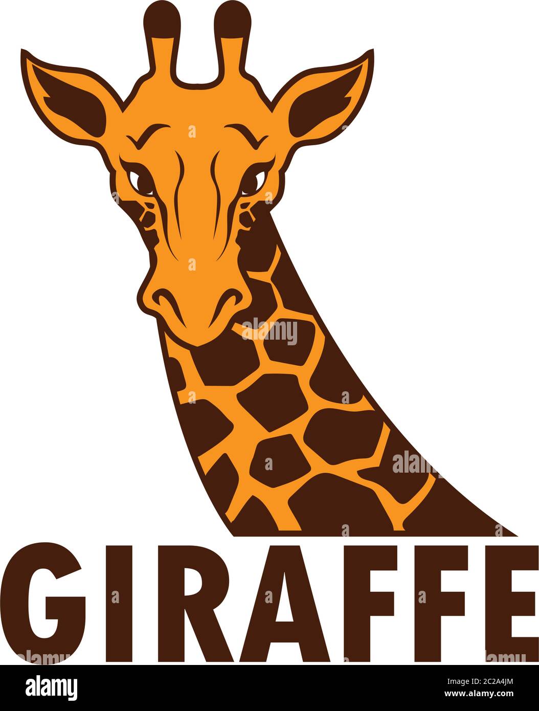giraffe logo isolated on white background, vector illustration Stock ...