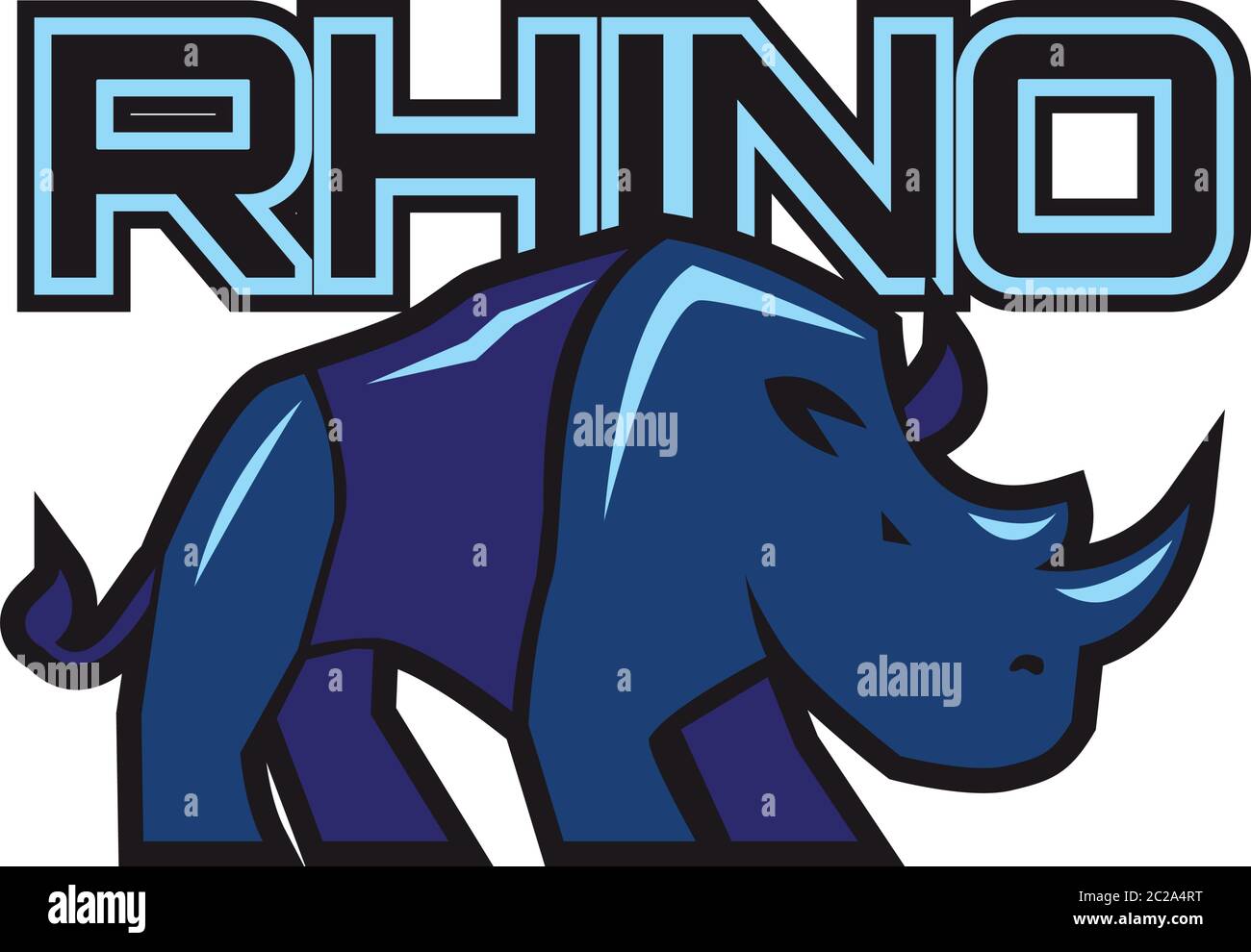 rhino icon isolated on white background, vector illustration Stock ...