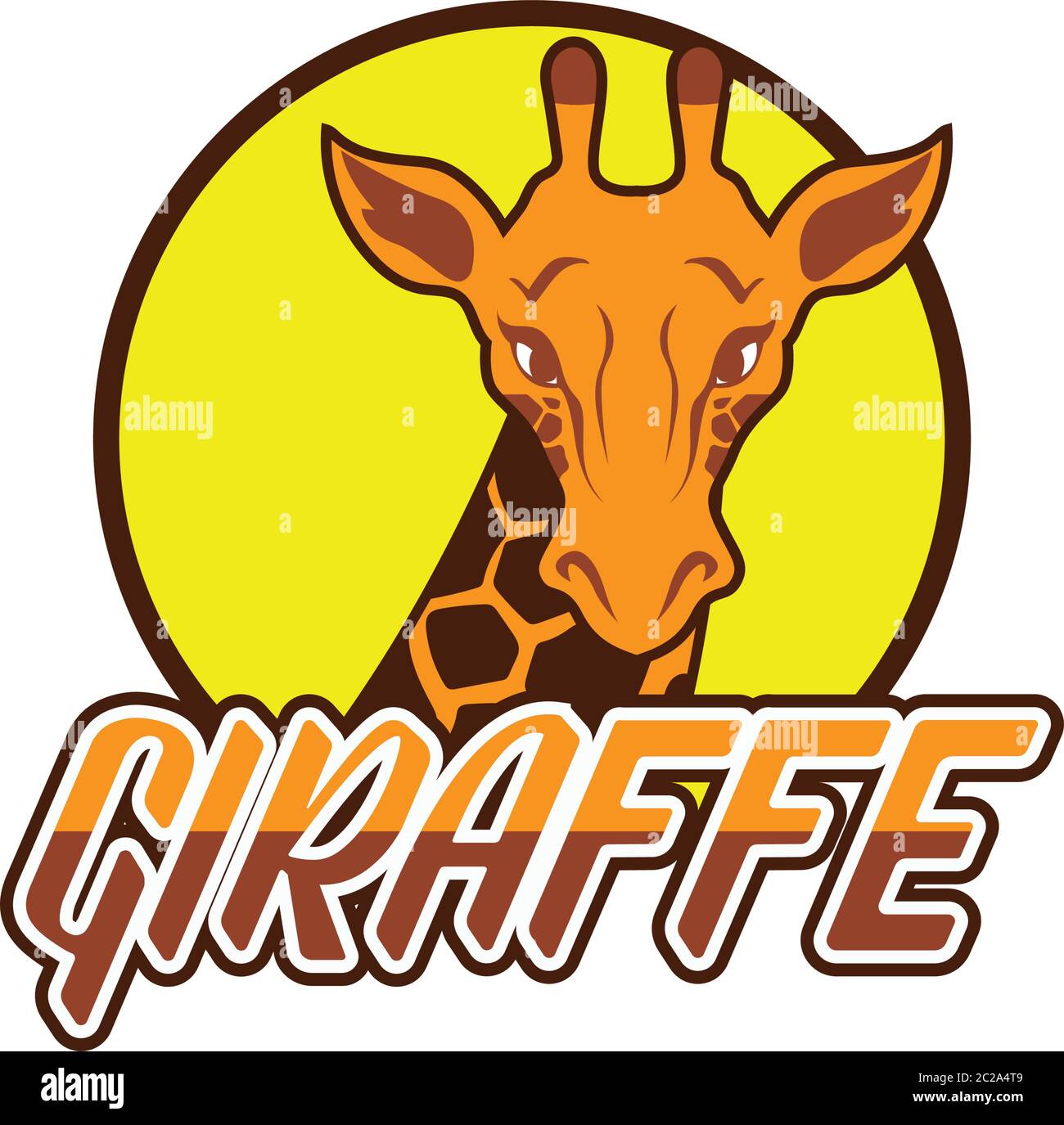 giraffe logo isolated on white background, vector illustration Stock ...