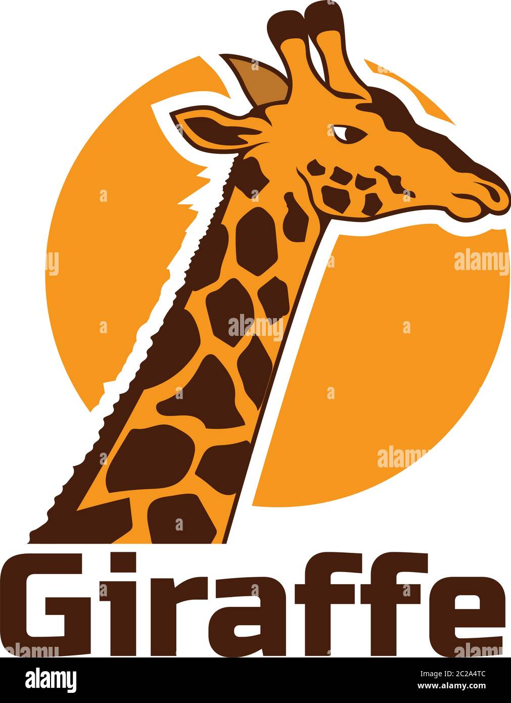 giraffe logo isolated on white background, vector illustration Stock ...