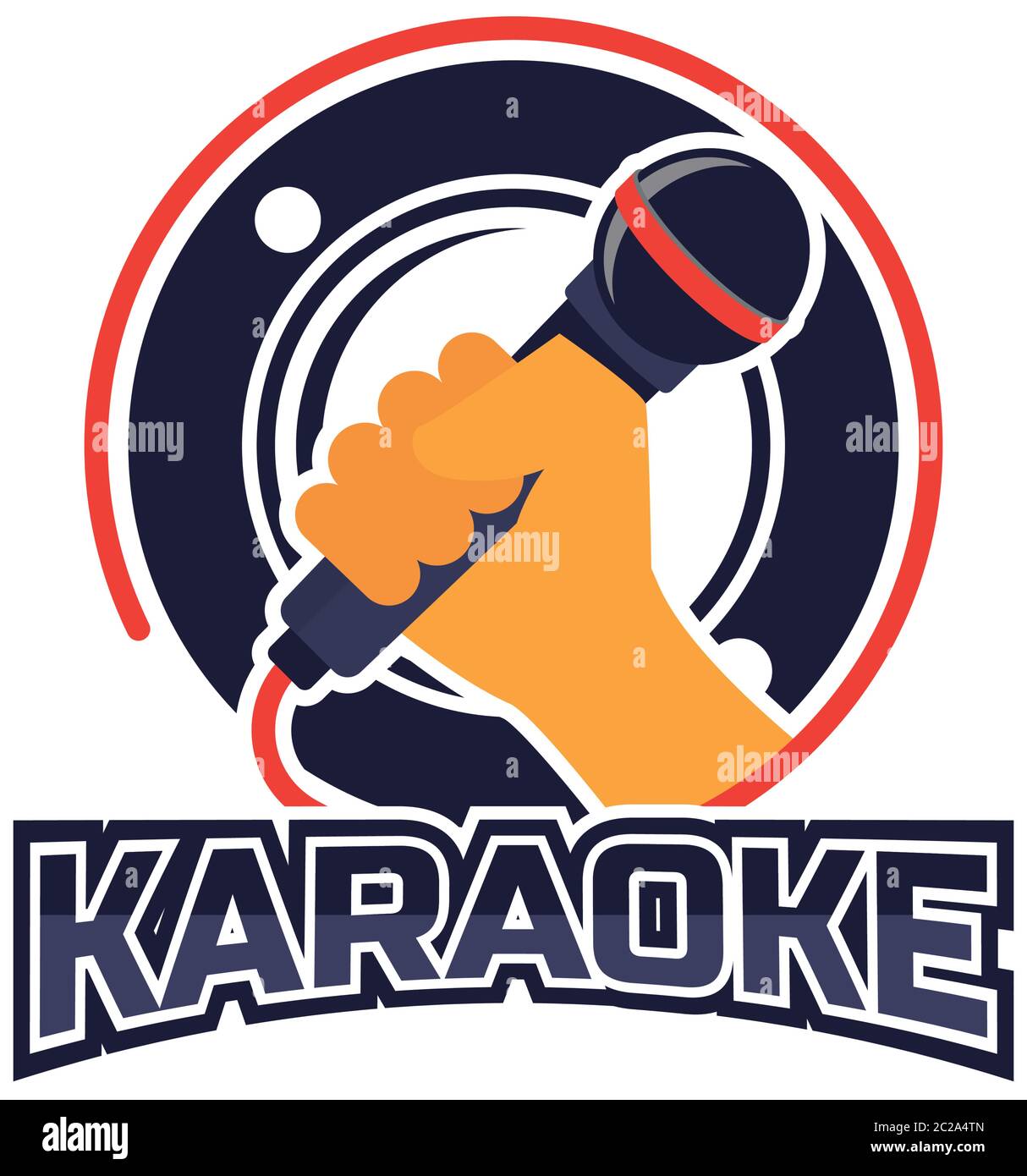 karaoke logo isolated on white background, vector illustration Stock ...