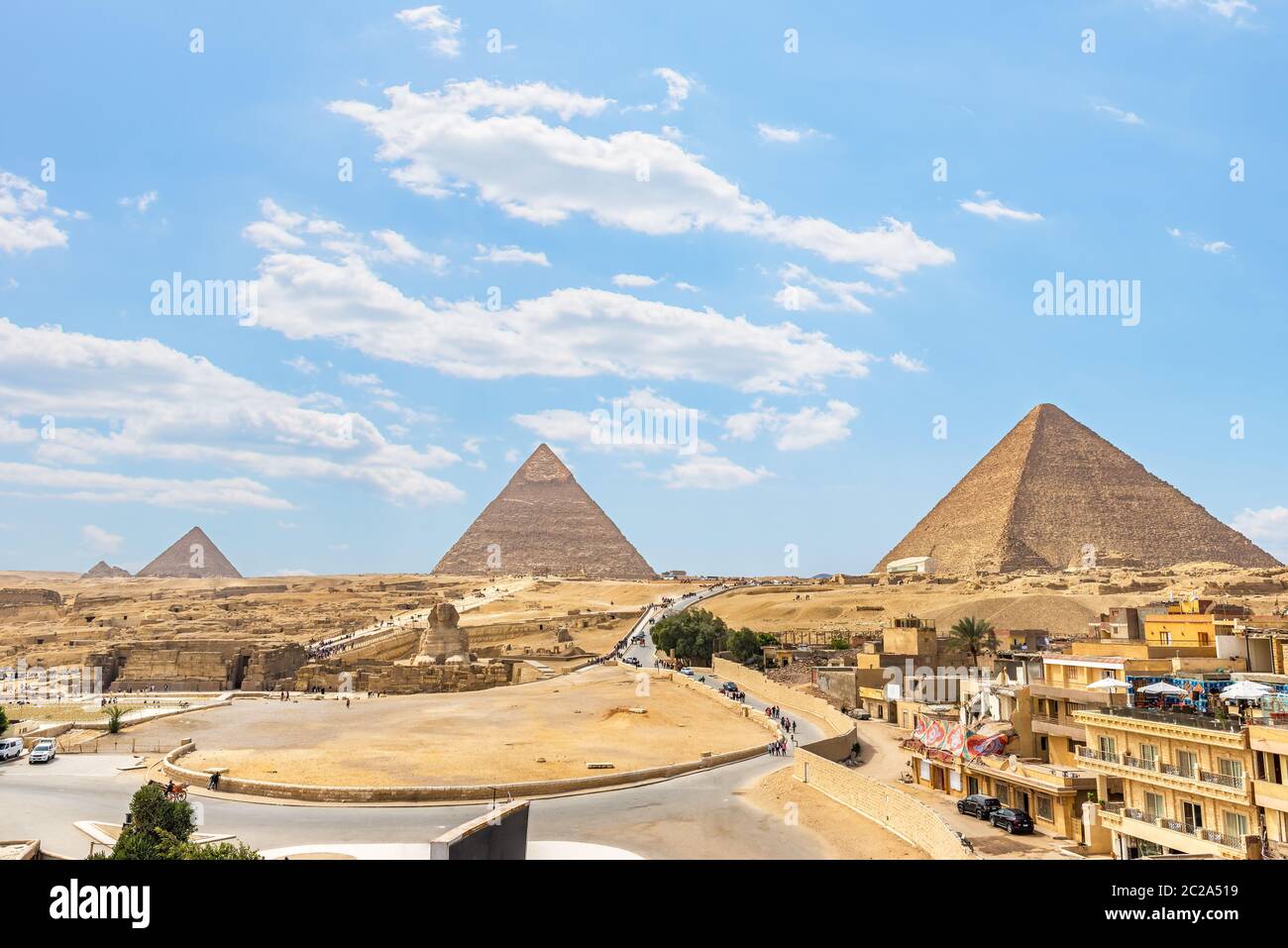 Aerial view pyramids giza hi-res stock photography and images - Alamy
