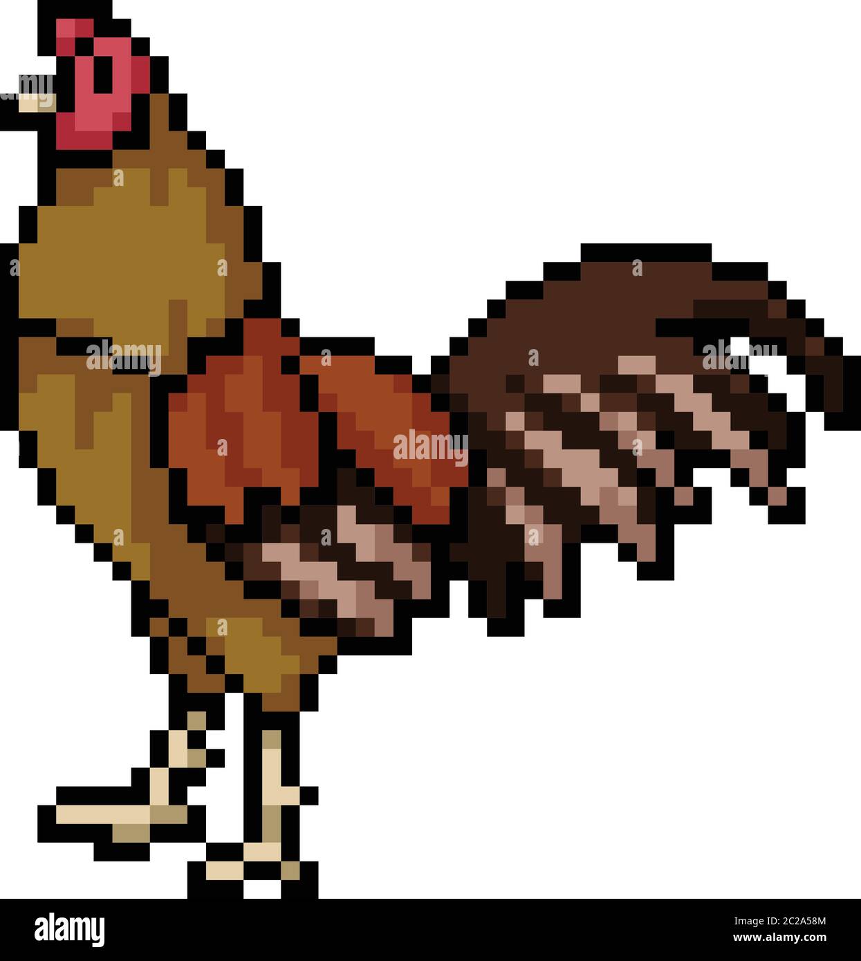 Chicken pixel art Stock Vector Images - Alamy