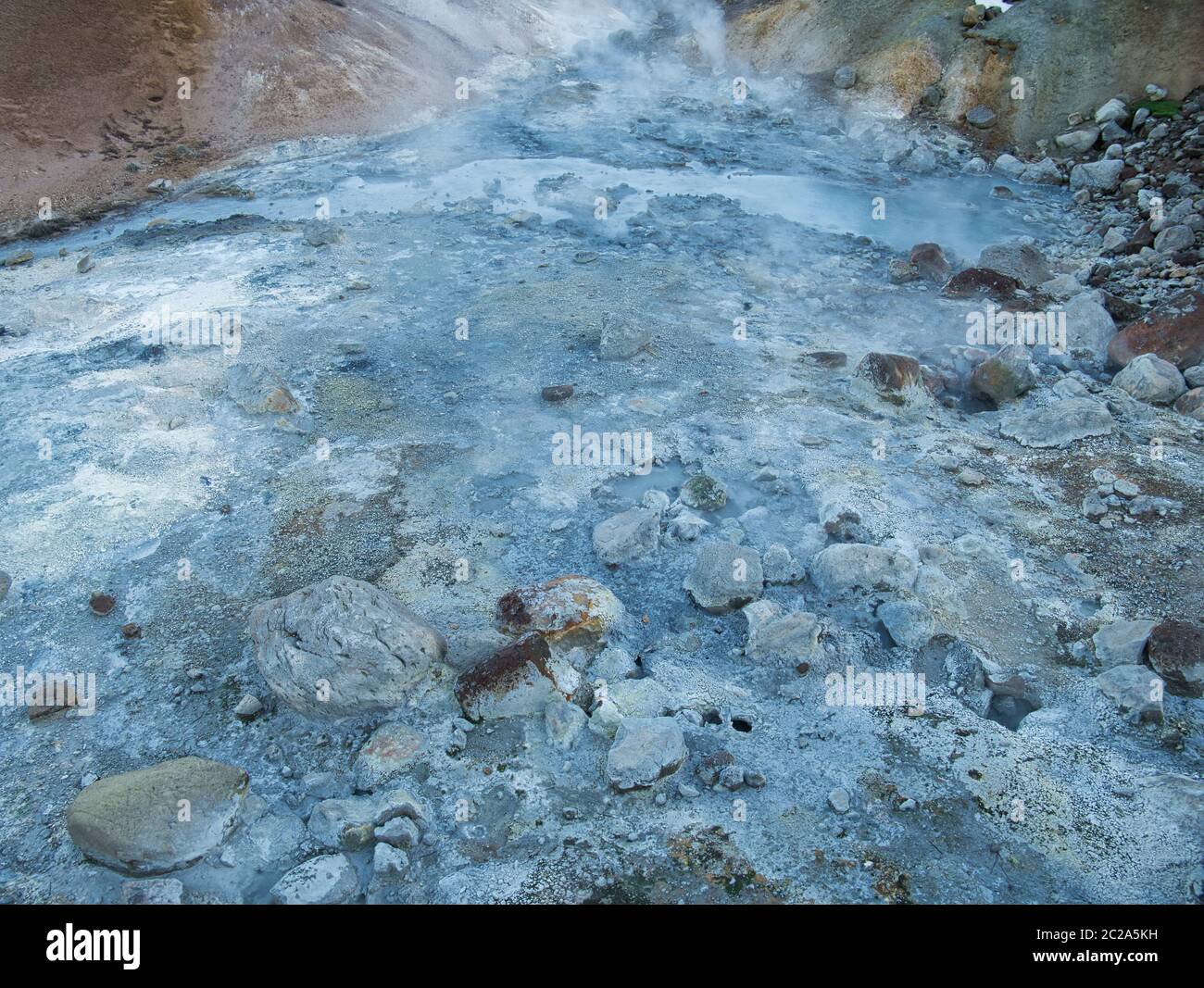 An active geothermal area near Krysuvik in Iceland Stock Photo - Alamy