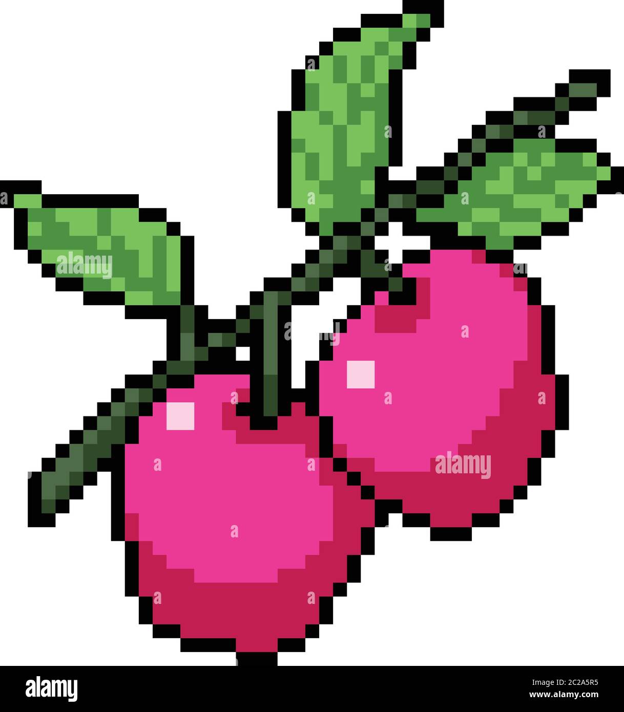 Pixel art cherry Cut Out Stock Images & Pictures - Alamy