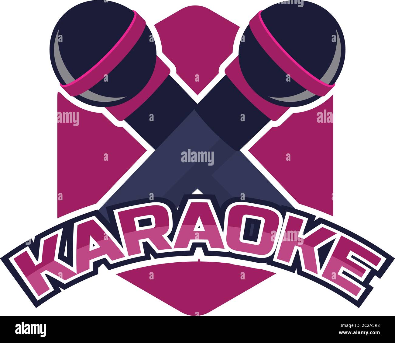 karaoke logo isolated on white background, vector illustration Stock ...