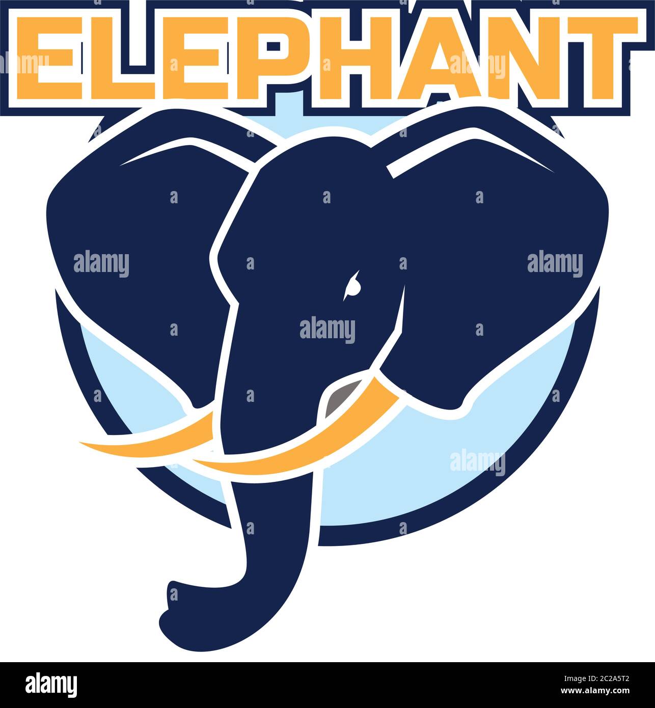 elephant logo isolated on white background, vector illustration Stock ...