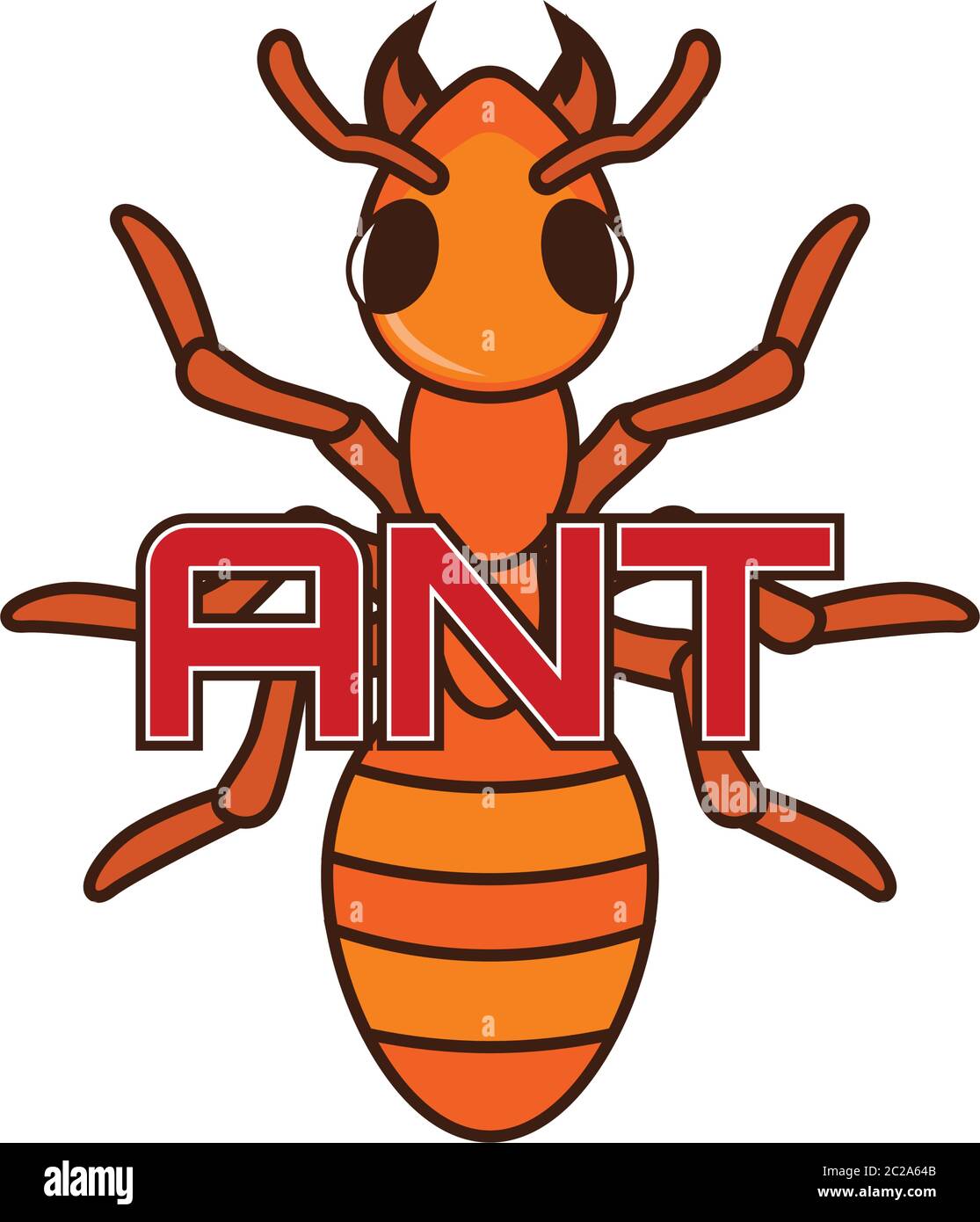 ants logo isolated on white background, vector illustration Stock ...